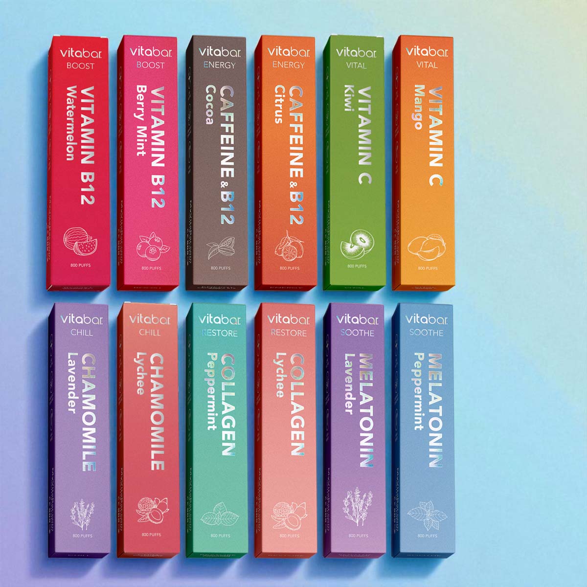 Flavored Air Inhalers - Variety 6-Pack - 6 VitaBars